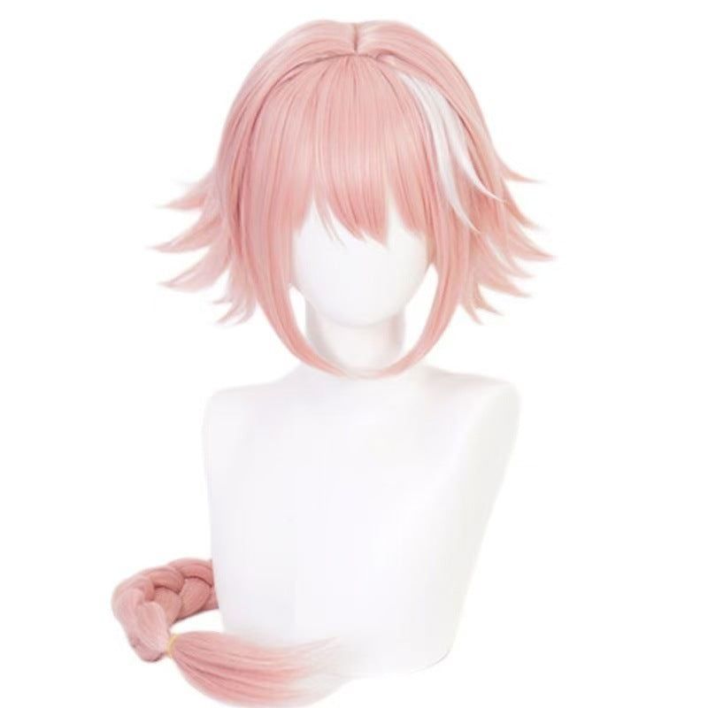 Pink Highlights White Femboy Astolfo Wig